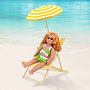 18 Inch Doll Travel Play Set - Doll Accessories with Carry on Suitcase Luggage, 3 Sets of Doll Clothes, Doll Travel Gear Play Set Fit for Girl Dolls(Doll Accessories with Suitcase)