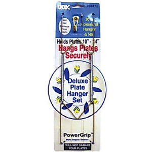 OOK 50472 Deluxe Plate Hanger with Steel Pro Supports Up to 30 Pounds, 10-Inch to 14-Inch