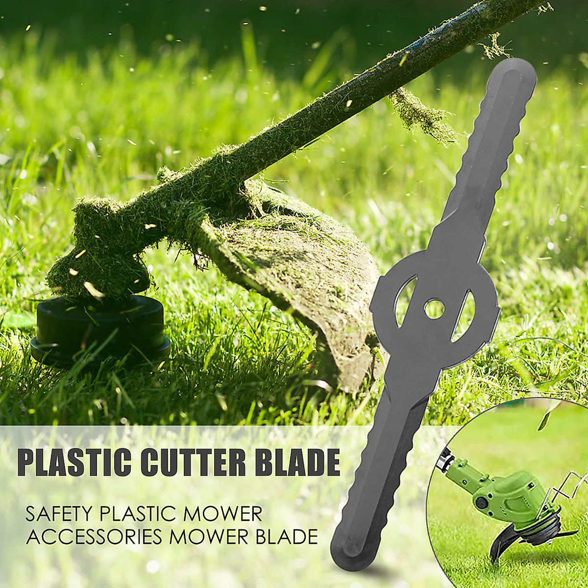 30 Pieces Grass Trimmer Head Replacement Plastic Cutter Blades Lawn Mower Blades Plastic Weed Wacker Head Blades for Garden Electric Cordless Grass Trimmer Strimmer Tool Replacement Parts…