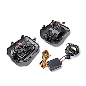 AMOPA Compatible with Toyota Tacoma SR SR5 Limited TRD Off-road Trd Sport 2016-2022 Driver Passenger White LED Daytime Running Light DRL Fog Lamp Bezel Amber Turn Signal Switchback Waterproof