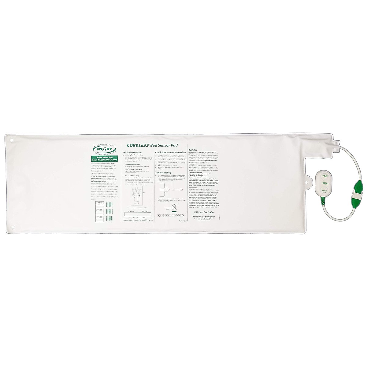 Smart Caregiver Corporation Replacement/Add-on Cordless Bed Sensor Pad - 10in x 30in Works with 433-EC and 433-CMU only
