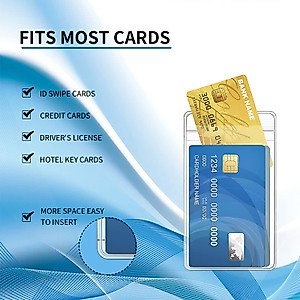 Clear Plastic Vertical Name Badge Holders ( 2.25x3.5 Inch, 250 Pack), ID Card Holders, Waterproof and Resealable Bulk Nametag Holders with Zipper