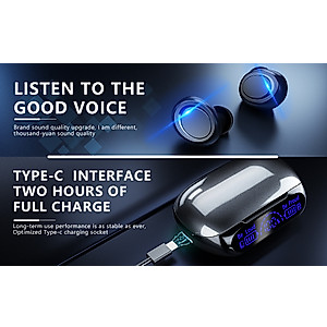 Wireless Earbuds Bluetooth 5.3 Headphones,160hrs Playback Button Control IP6 Waterproof Earphones In-Ear Power Display TWS Ear Buds with Mic and 1800mAh Charging Case Stereo Bass for Workout Sport