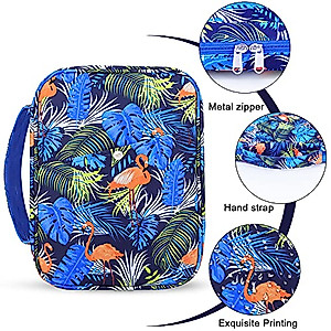 QTKJ Bible Covers for Women, Carrying Book Cover Case with Zippered Pocket Bible Case for Women Mom Ladies Teens Girls, Colorful Bird