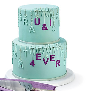 Wilton Fondant Letter and Number Stamp Set - Small Plastic Fondant Cutters Make It Easy to Press Out Shapes to Personalize Your Treats with Letters and Numbers, 42-Piece