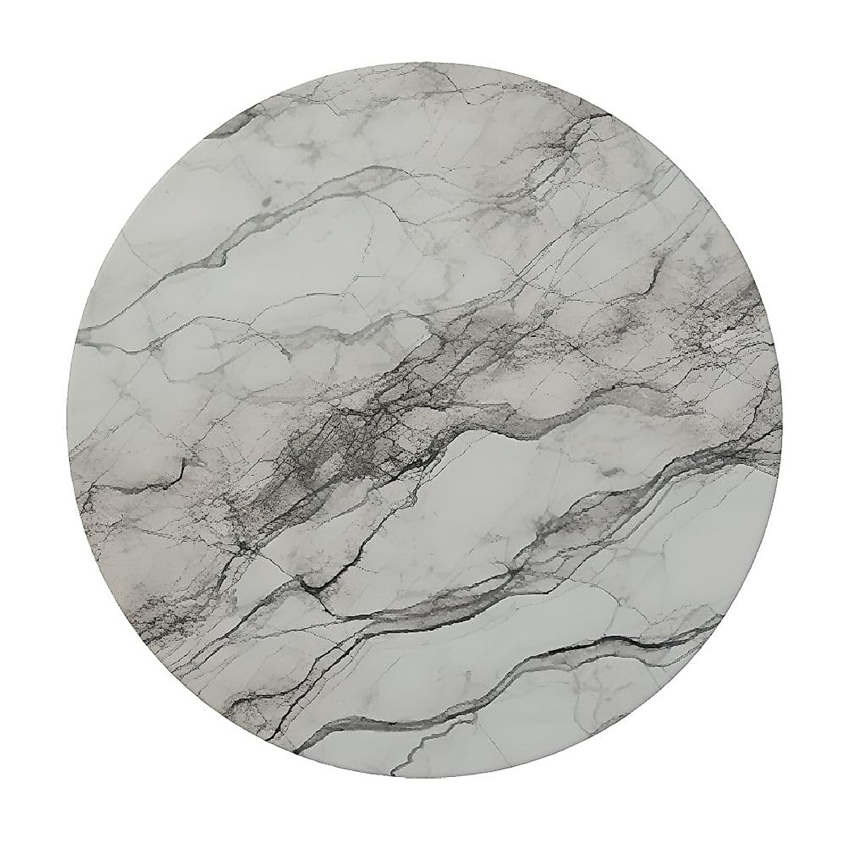 COMIO Marbled Table Cloth Round Cover with Elastic Waterproof,70inch, Vinyl with Flannel Backing, Banquet Tabl Cover； Picnic ；Outdoor