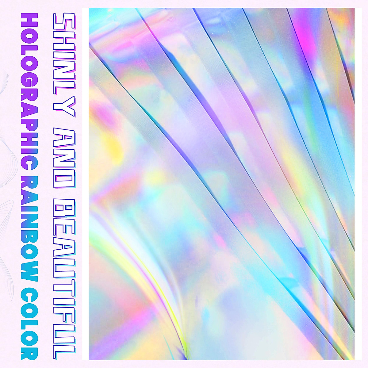 NPLUX Stand Up Holographic Mylar Bags Resealable Zipper Bags for Small Business Packaging Supplies(100PACK, 6x9IN)