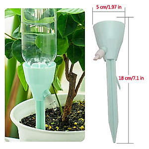 Wonglea New Upgraded Plant Self Watering Spikes,Adjustable Plant Watering Devices with Slow Release Control Switch Water Dripper,Watering Planter Insert,Automatic Plant Waterer for Vacations (6)