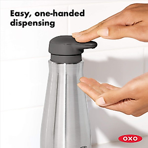 OXO Good Grips Stronghold Suction Sinkware Organizer - Gray, One Size & Good Grips Stainless Steel Soap Dispenser