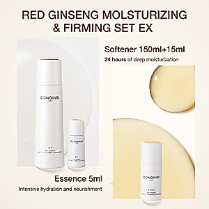 DONGINBI Red Ginseng Moisturizing & Firming Set EX, Anti-Aging Korean Skin Care, Routine Kit for Smooth, Radiant Skin by KGC
