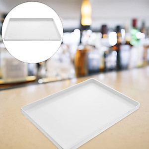 Zerodeko Dessert Trays Rectangular Tray White Melamine Design Board Snack Dessert Tray