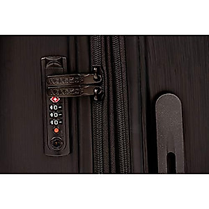 NONSTOP NEW YORK Luggage Expandable Spinner Wheels hard side shell Travel Suitcase Set 3 Piece (Black, 3-Piece Set (20/24/28) W/Power Bank)