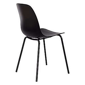 thksbought Set of 4 Dining Chairs with Legs for Kitchen Living Room(Matte Black)