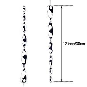 Luckkyme 12 Pcs Bird Repellent Wind Twisting Reflective Scare Rods 12 Inch Reflective Ornamental Spiral Deterrent Device