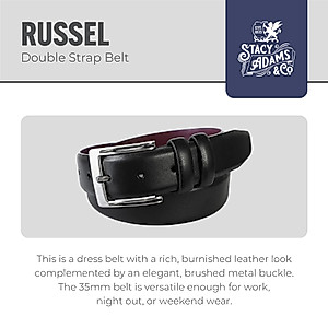 Florsheim Men's Pebble Grain Leather Belt 32MM, Brown, 40