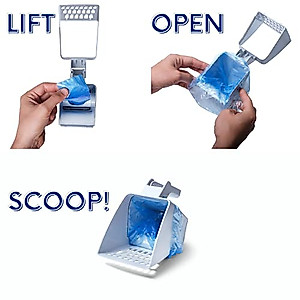 PURRFECT POUCH Cat Litter Shovel | Built-in Cat Litter Scooper with Holder | Scoop and Bag at the Same Time | Includes 1 Roll of Waste Bags