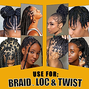 8.8OZ Strong Hold Braiding Gel for Twists, Locs, Cornrows - Tames Frizz, High Shine, No Flake, Easy Edge Control