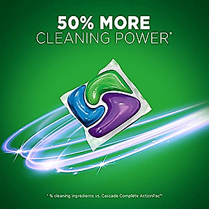 COMFEE' Portable Dishwasher Countertop, Dishwasher for Apartments& RVs & Cascade Platinum Dishwasher Pods, ActionPacs Dishwasher Detergent, Lemon, 62 Count