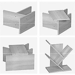 Godferyxin Tree Bookshelf, 3-Tier Book Storage Organizer Shelves Floor Standing Bookcase, Wood Storage Rack for Office Home School Shelf Display for Cd/Magazine-White