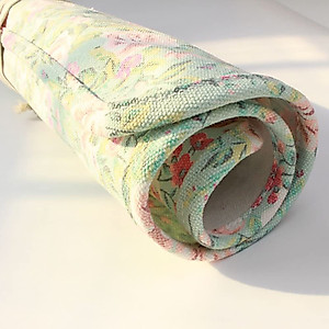 Funny live Paint Brush Holder Art Supplies, Artist Brush Holder & Storage Organizer Roll-Up Case Bag, Protect Acrylic Oil Watercolor Paintbrushes (Pink Rose 20 Slot Pockets)