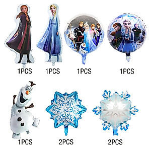 Frozen Balloons Bouquet Decorations 9PCS Frozen Foil Balloons for Girls Birthday Baby Shower Frozen Themed Party Decorations