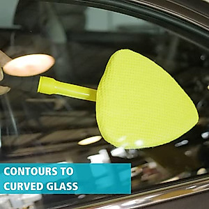 Invisible Glass 95160 2-Piece Quick Change Reach and Clean Tool a Window and Windshield Wand Glass Cleaning Tool for Those Hard-to-Reach Places in Your Car and Home Washable Reversible and Extendable