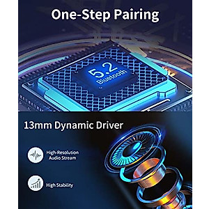 Jassco Bluetooth Earphones, Wireless Open Ear Headphones with Earhooks, 40H Playtime Hands-Free Earbuds with LED Display, Wireless Earphones Earpieces with Mic for Business, Travel, Driving, Workout