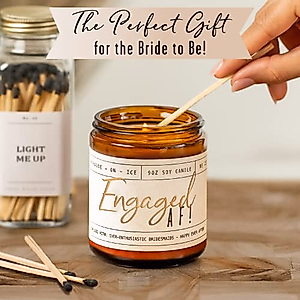 Engagement Gift, Engagement Gifts for Women -'Engaged!' Soy Candle, w/Champagne On Ice I Engagement Gifts for Couples I Fiance Gifts for Her I Engaged Gifts for Her I 9oz Jar, 50Hr Burn, USA Made
