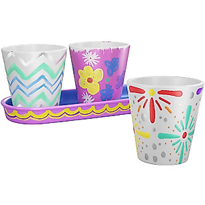 Paint & Plant Stoneware Flower Gardening Kit - Easter Gifts for Girls & Boys Ages 6-12 - Kids Arts & Crafts Project Birthday Gift, STEM Activity for Age 6, 7, 8, 9, 10, 11 & 12 Year Old Girl