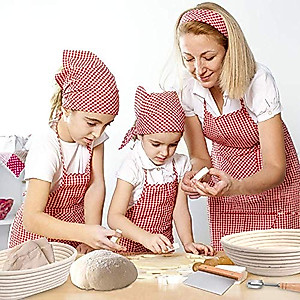 Bread Banneton Proofing Basket Set, 10 Inch Round & 9.6 Inch Oval Bread Proofing Basket Natural Rattan Banneton for Sourdough with Dough Whisk + Dough Scraper + Bread Lame + Cloth Liner