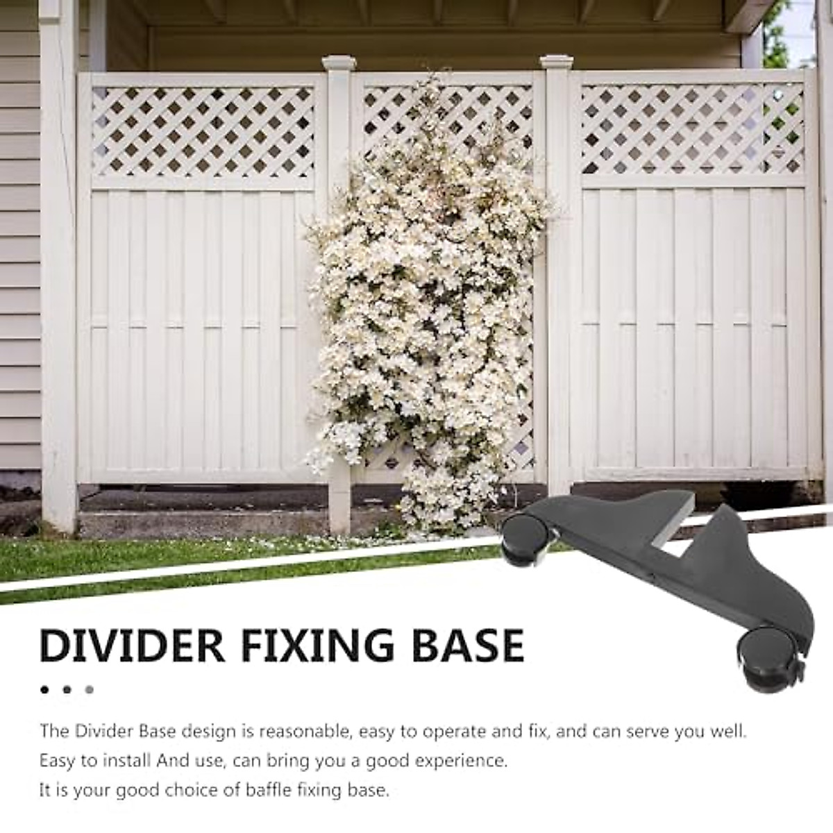 Zerodeko Room Divider Screen Holder Folding Privacy Screen Holder Stand Room Divider Feet Movable Wheel Roller Base for Home Office Hotel Bedroom Black