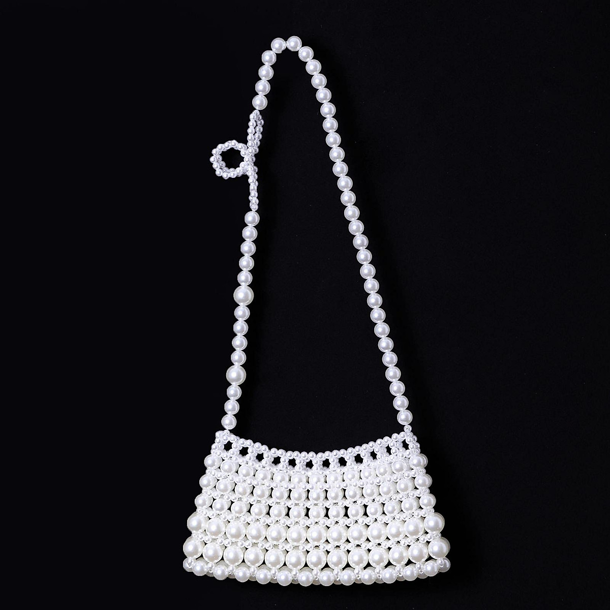 Grandxii Clutch Purse Pearl Women shoulder Handbags Evening Purses Small Wallet Handmade Pearl Bag