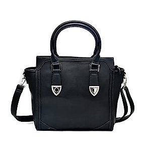 Goson Concealed Carry Tote Bag - Large and Fashionable CCW Purses for Women with Multiple Pockets, Crossbody Straps, YKK Locking Zippers in Faux Leather