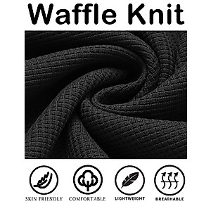 COOFANDY Mens Hooded Sweatshirt Long Sleeve Solid Knitted Hoodie Pullover Sweater Black