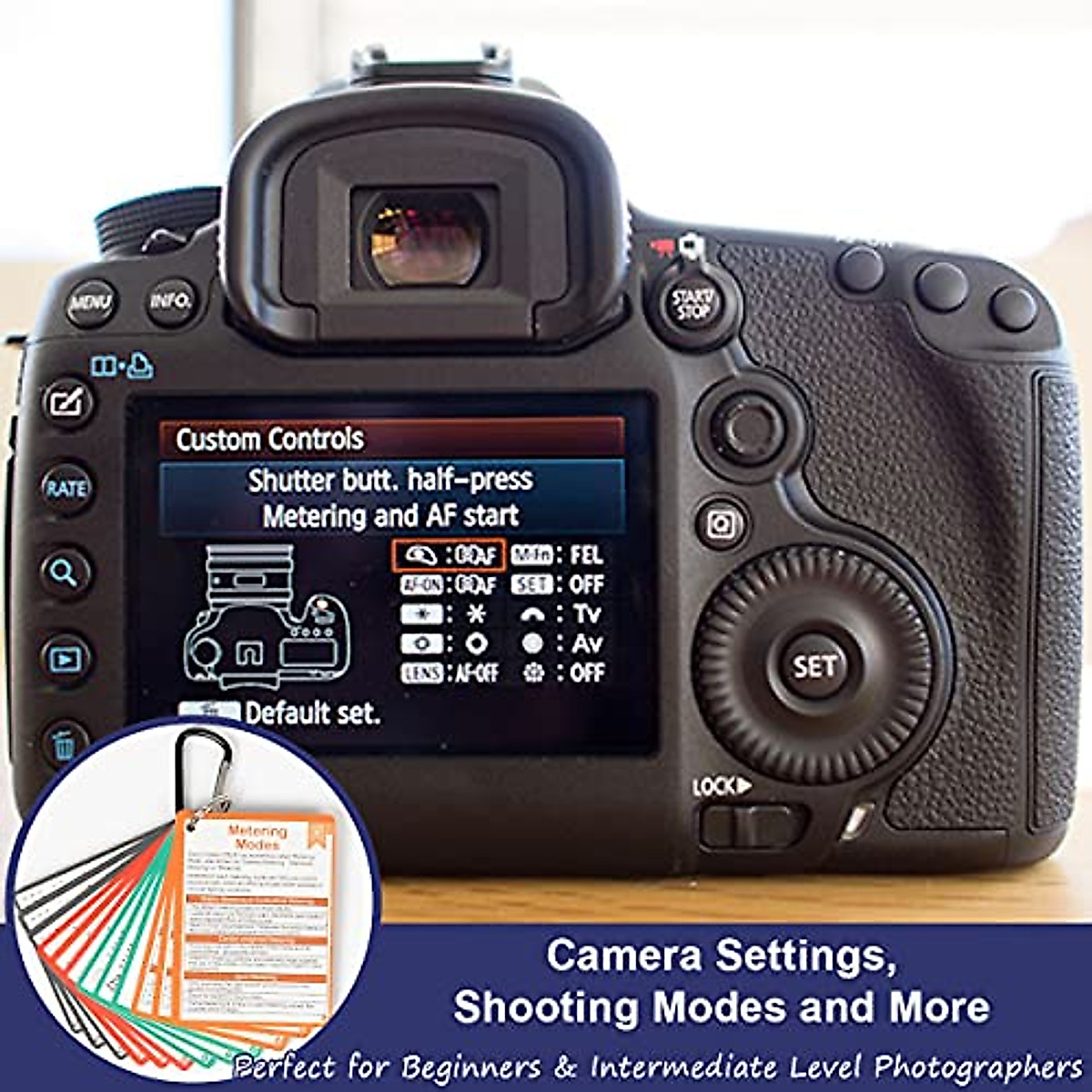 Photography Accessories DSLR Cheat Sheet Cards for Canon, Nikon, Sony, Camera Accessories Quick Reference Cards Photography Guides & Tips: Settings, Exposure, Modes, Composition, Lighting etc 4×3 inch
