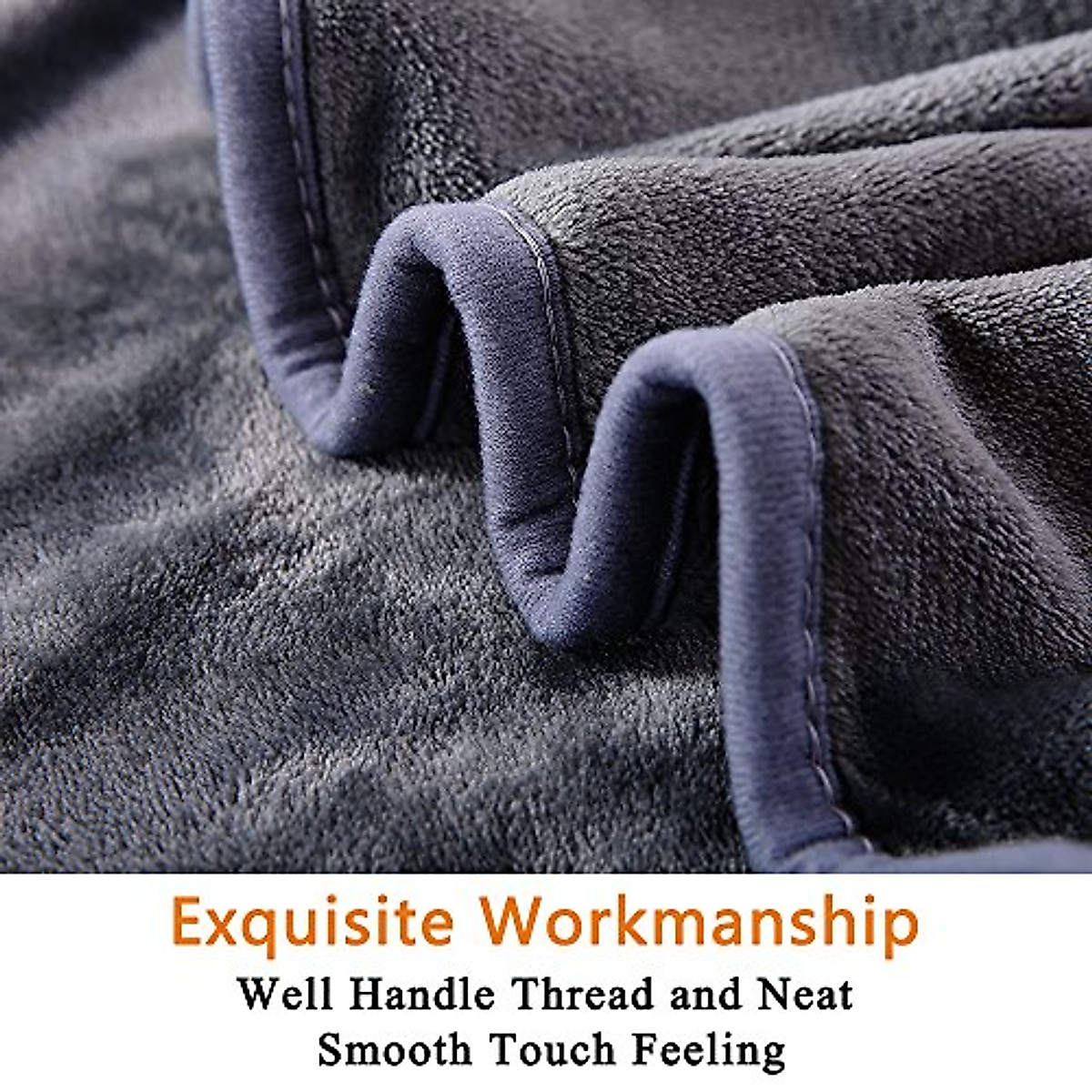 SOFTCARE Soft King Size Summer Blanket All Season 350GSM Thicken Warm Fuzzy Microplush Lightweight Thermal Fleece Blankets for California King/Cal King Oversized Bed Sofa Dark Grey 90"*108"