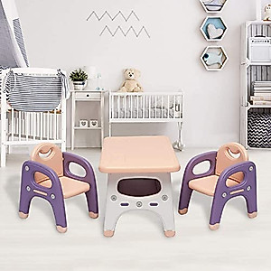 ide·o Toddler Table and Chair Set - Kids Table and Chair Set,Toddler Table,Child Table and Chair Set (Pink)