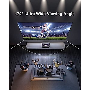 AWOL VISION Ambient Light Rejecting (ALR) Projector Screen for Ultra Short Throw(UST) Projector, 120" Fixed Frame, 80% Picture Quality Improved, 95% Celling Light Rejecting(CLR), Active 3D - C120