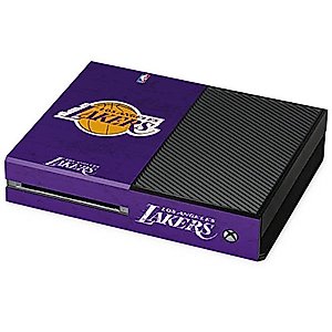 Skinit Decal Gaming Skin compatible with Xbox One Console - Officially Licensed NBA Los Angeles Lakers Purple Primary Logo Design