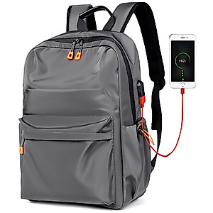 Lightweight Casual Laptop Backpack for Men and Women, MCWTH Sport Backpacks Travel College School Bookbag (Grey)
