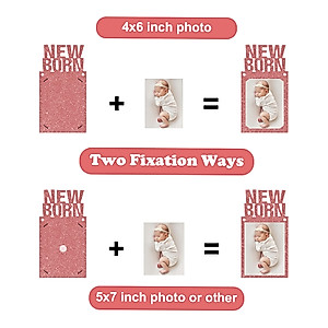 1st Birthday Baby Photo Banner, Happy Birthday Banner 17pcs First Birthday Decorations for Girl Newborn to 12 Months, First Birthday Photo Banner Garland Bunting with ONE Cake Topper, Rose Gold