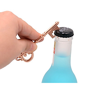 50pcs Rose Gold Skeleton Key Beer Bottle Opener With 100 Pcs Thank You Card and 98 Feet Hemp Rope for Wedding Party Favors