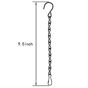 EBOOT 8 Pack 9.5 Inches Hanging Chains for Bird Feeders, Billboards, Chalkboards, Planters and Decorative Ornaments (Black, 9.5 Inch)