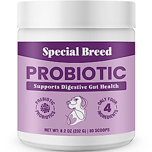 Special Breed Probiotic Powder for Dogs - Probiotics Digestive Supplement with Bone Broth for Your Dog, Supports Healthy Pet Digestion, 8.2 oz