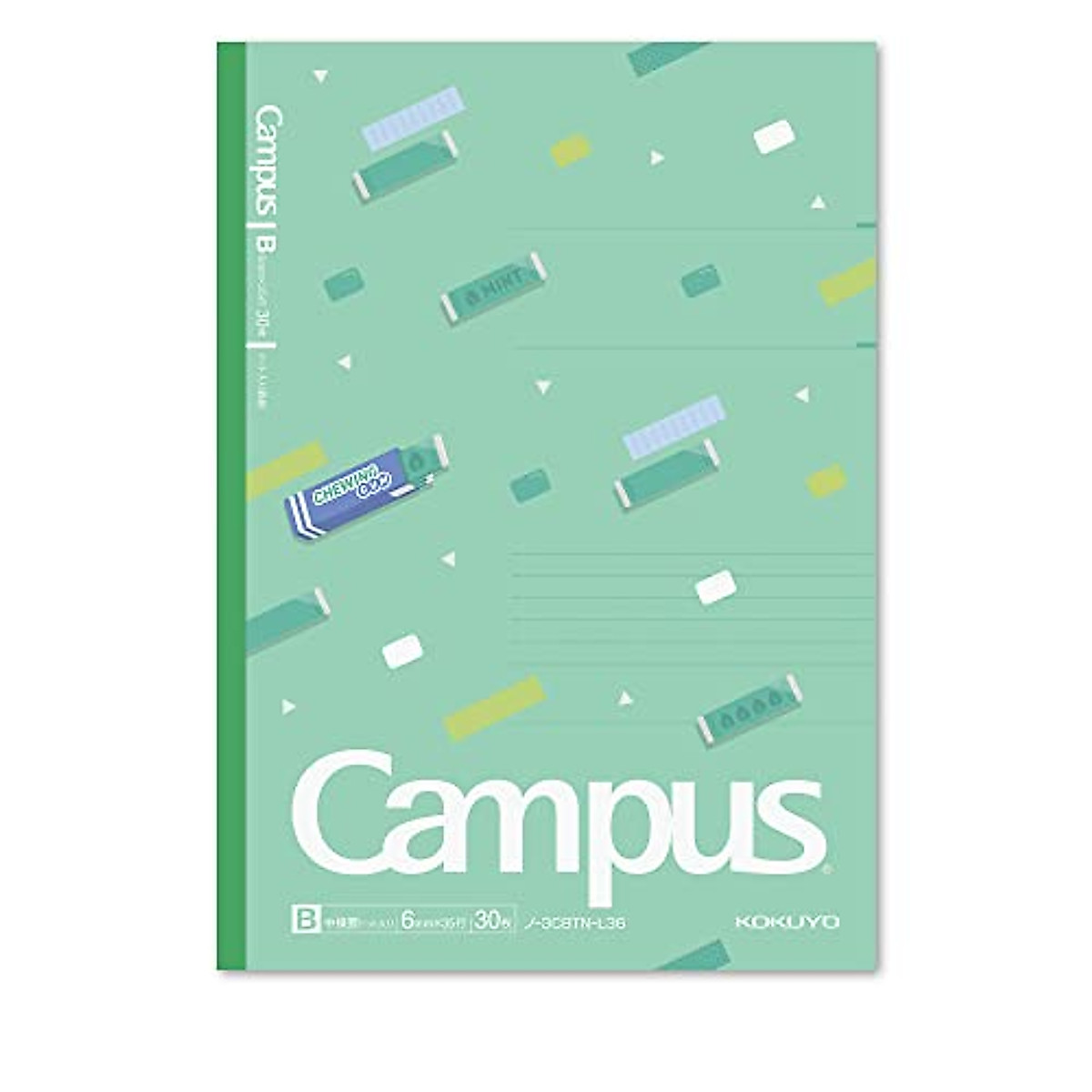 KOKUYO Composition Notebooks, 5 Pack Campus Semi-B5 Comp Book with Dot B 6mm Ruled, 30 Sheets, School Lined Notebook in Snack Motif, Journal Notebook for Women Work Study Note Taking (NO-3CBTN-L36X5)