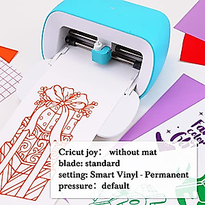 HTVRONT 5.5"x12" Smart Permanent Vinyl for Cricut Joy Machine-30 Sheets Permanent Vinyl Bundle & 5 Sheets Transfer Tape for Vinyl Permanent, Assorted Colors Adhesive Vinyl Sheets for Decoration (Glossy Vinyl)