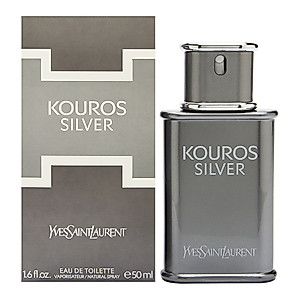 Yves Saint Laurent Kouros Silver Eau de Toilette Spray for Men, 1.6 Ounce