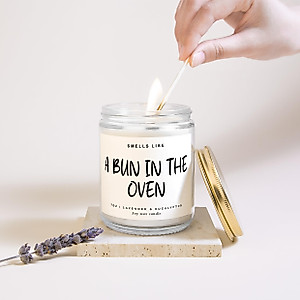 Baby Pregnancy Announcements, Baby Shower Gifts Ideas - A Bun in The Oven Candles, Pregnancy Reveal to Parents, Best Pregnancy Announcement Gift for Grandparents, Uncle, Aunt