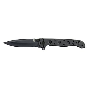 CRKT M16-01KZC Folding Pocket Knife: Retail Package, Black Blade, Automated Liner Safety, Nylon Handle, Pocket Clip