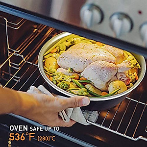 SHINEURI 3 Pieces Removable Handle Cookware, Stackable Pots And Pans Set, Nonstick Pot and Pan Set,Nonstick Frying Pans for Home & Camping, Dishwasher Safe, Oven Safe - 8/9.5 inch